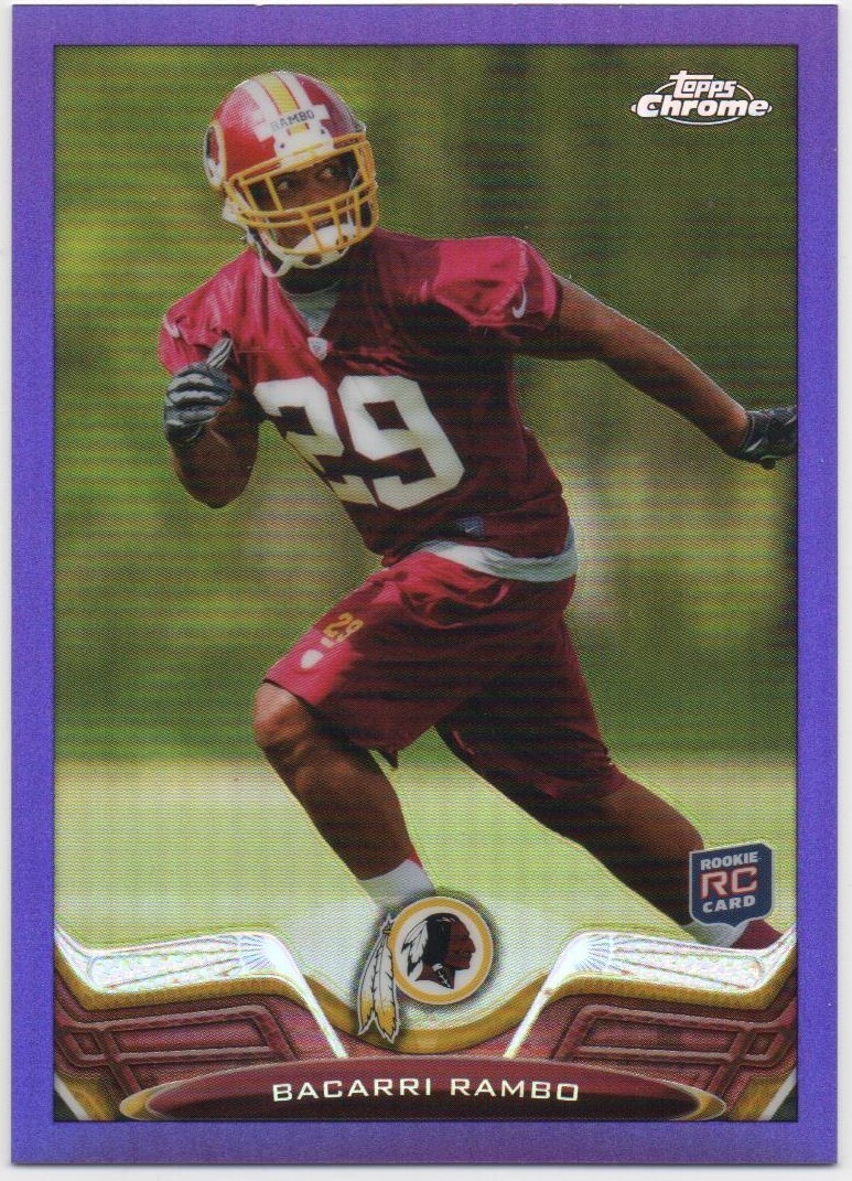 Bacarri Rambo 2013 TOPPS CHROME FOOTBALL Purple Refractor RC #397/499 ...