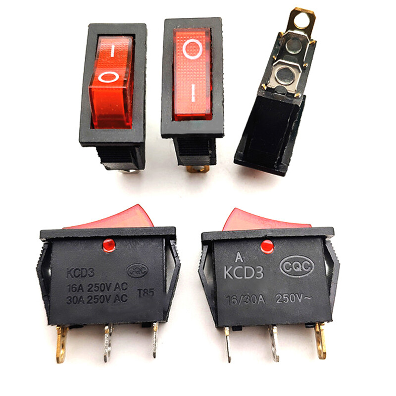 5PCS Rice Cooker Boat Type Power Rocker Switch 3-Pin 2nd Gear Single ...