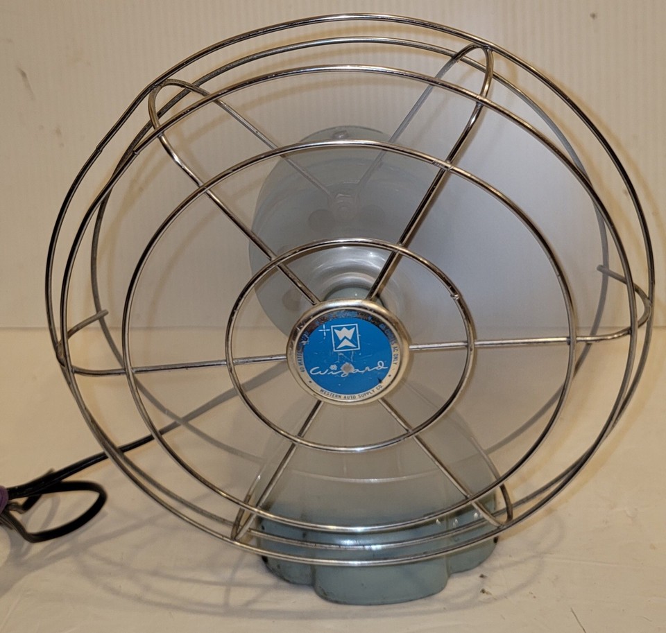 Western Auto Supply Co. Wizard 8" Electric Desk Fan 6JC2000 (Vintage ...