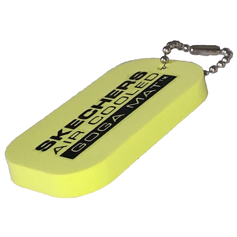 Promo Keychain Fob Ball Chain Skechers Branded Neon Yellow Foam Charm ...