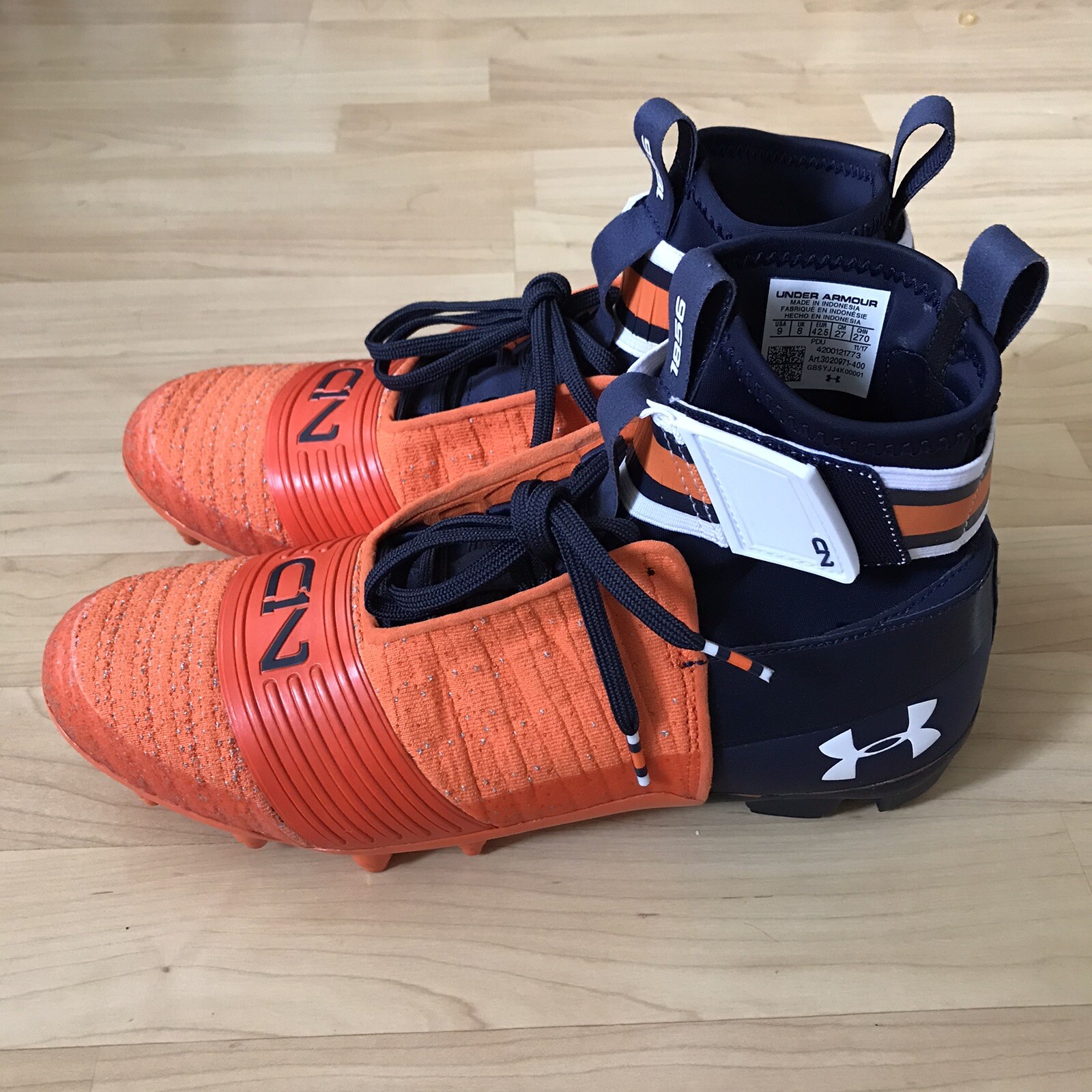 Under Armour C1N Cam Newton Auburn War Eagle Football Cleats 3020971 ...