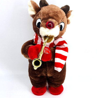DAN DEE MUSICAL ANIMATED RUDOLPH THE RED NOSED REINDEER PLAYS SAXOPHONE ...