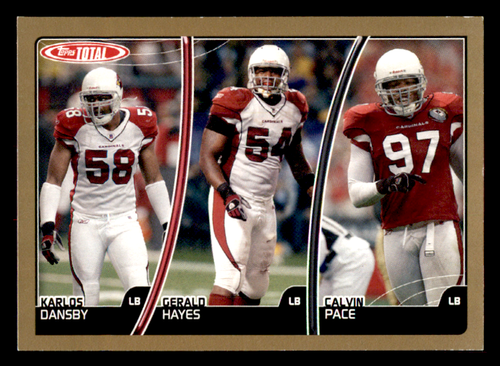 2007 Topps Total - Gold #268 Karlos Dansby, Calvin Pace, Gerald Hayes ...