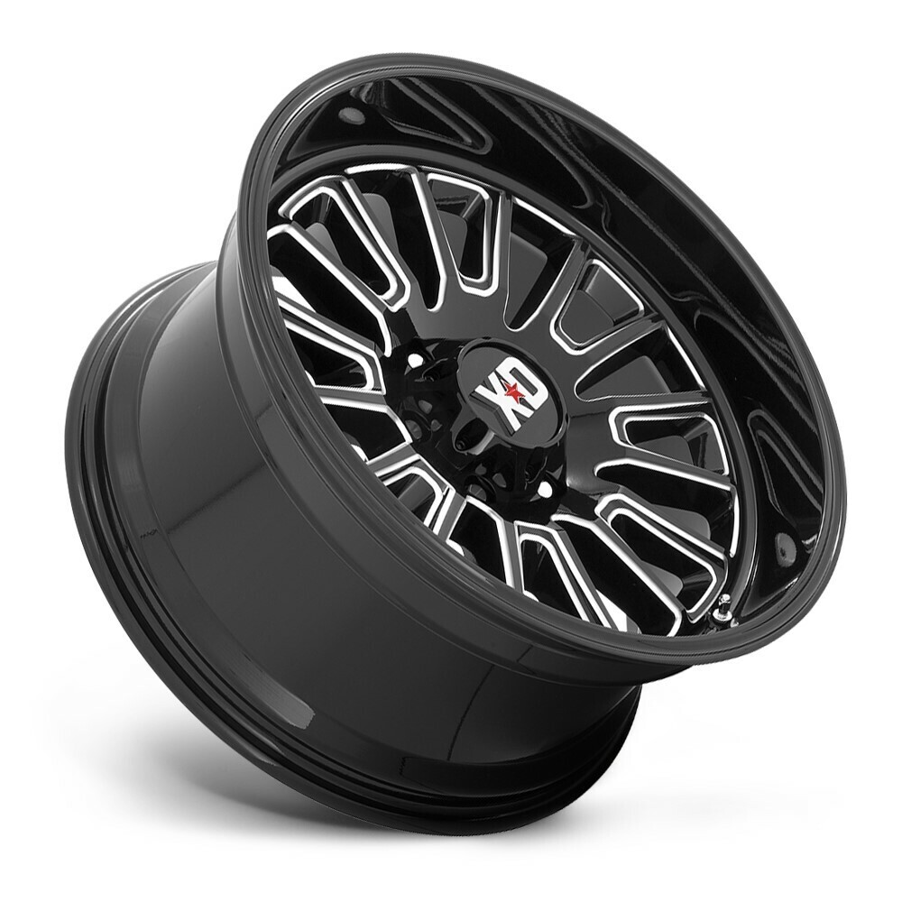 Set 4 XD XD864 Rover 20x10 8x6.5 Gloss Black Milled Wheels 20" -18mm ...