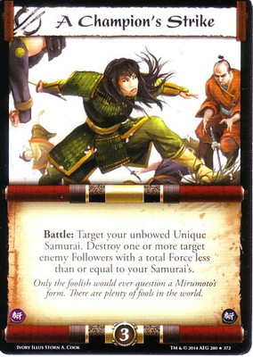 3 x A Champion's Strike L5R CCG Ivory Edition IvE IE | eBay