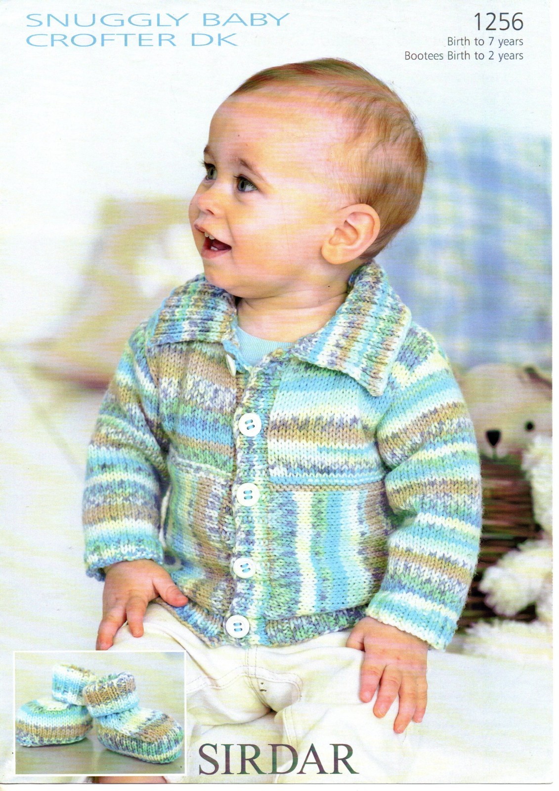 SIRDAR baby CROFTER DK collared jackekt/boots KNITTING PATTERN | eBay UK