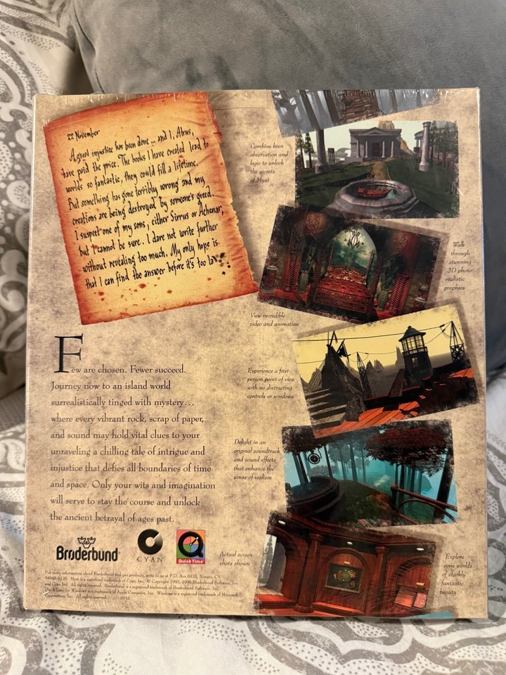 Myst CD-ROM Windows 95 Big Box PC Game 1996 Broderbund NEW SEALED MINT ...