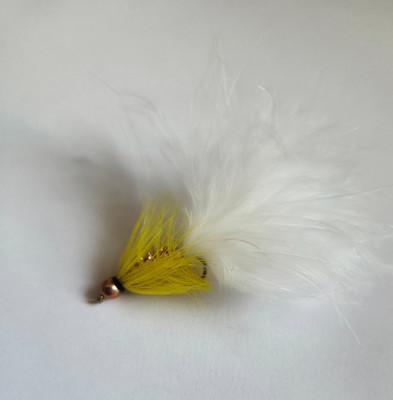 3 Yellow Dancer Fly Fishing Trout Lures Wet Flies Size 10 | eBay UK