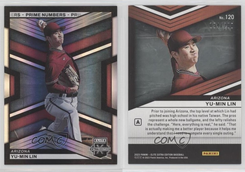 2023 Panini Elite Extra Edition Prime Numbers A 194/200 Yu-Min Lin #120 ...