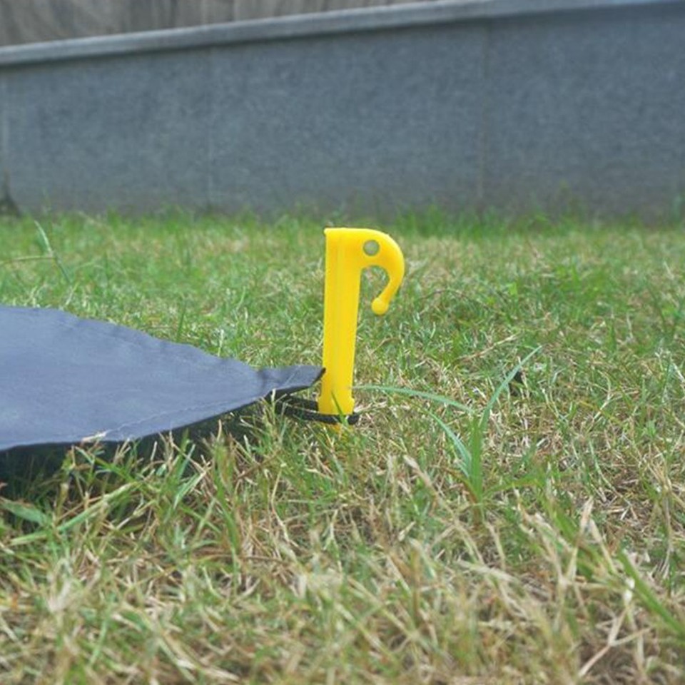 10 Pcs Tent Stakes Plastic Pegs with Hook for Camping Outdoor Awning ...