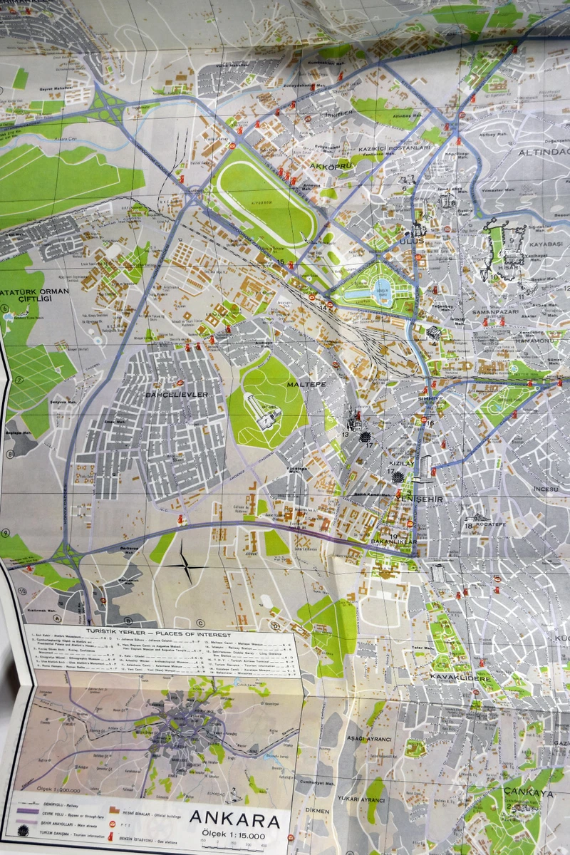 Ankara Tourist Map