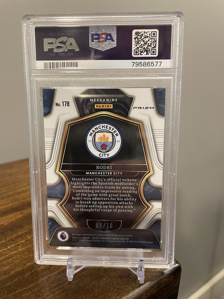 2022-2023 Panini Select Rodri Gold # /10 PSA 10 Gem Mint Manchester ...