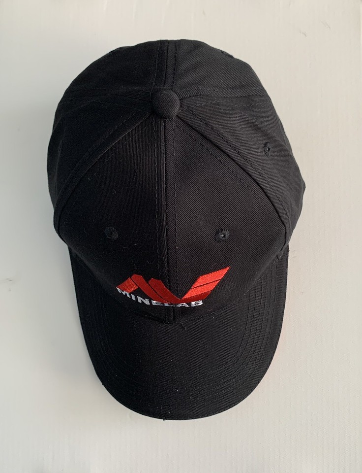NEW BLACK EDITION MINELAB BASEBALL CAP METAL DETECTOR EMBROIDERED ...