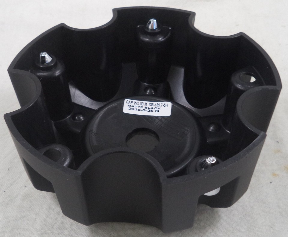 Ballistic Wheels Flat Black Wheel Custom Center Cap # CAP-WX03-135 / ...