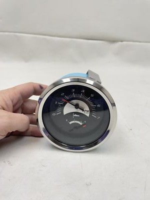 VEETHREE 70161F MULTIFUNCTION TACHOMETER WITH TRIM GAUGE 3 1/2" MARINE ...