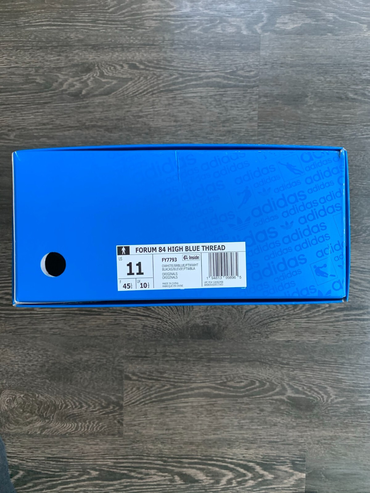 Men's Adidas Forum 84 High Hi Blue Thread shoes 11 - Gem