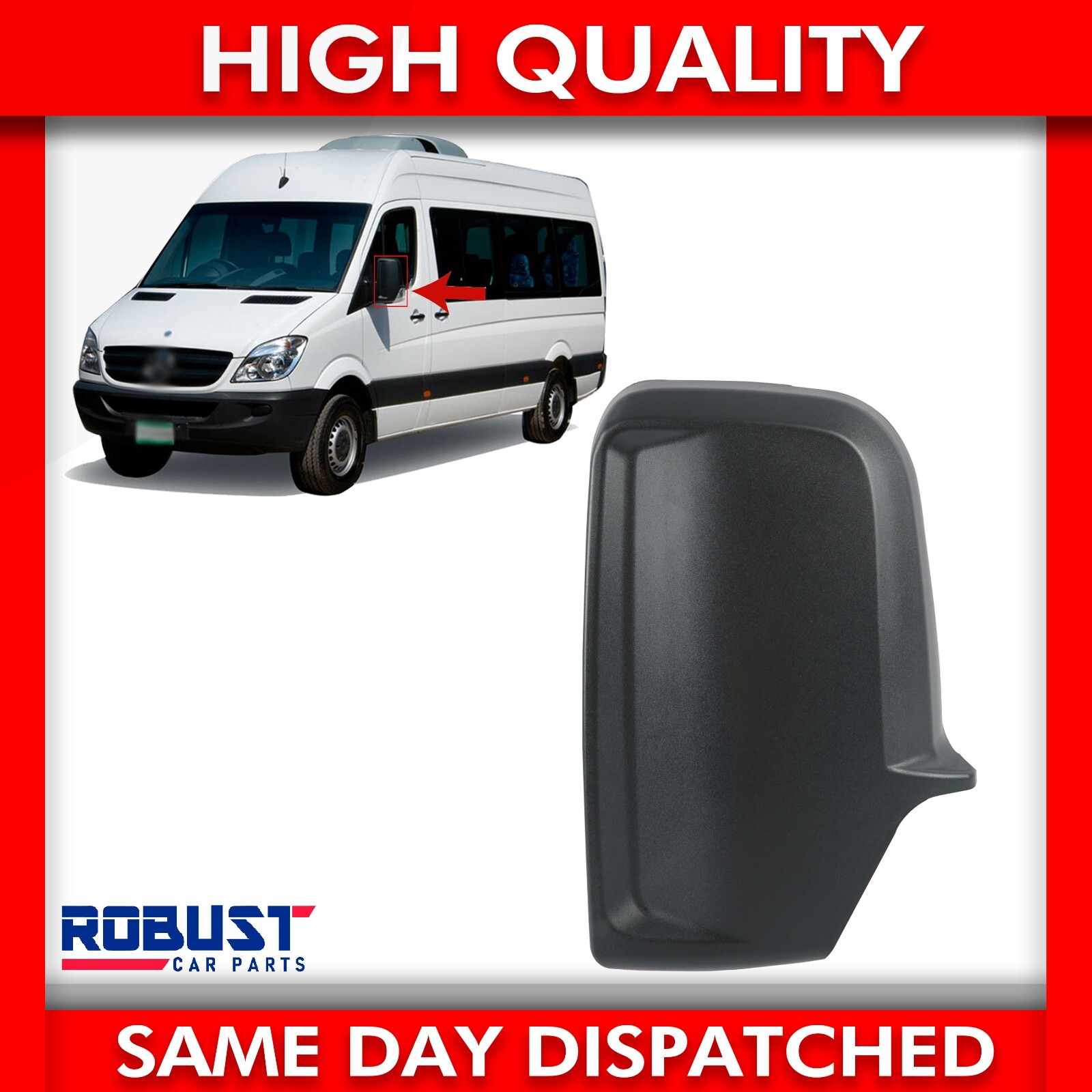 FOR MERCEDES SPRINTER WING MIRROR COVER CAP LEFT PASSENGER SIDE ...