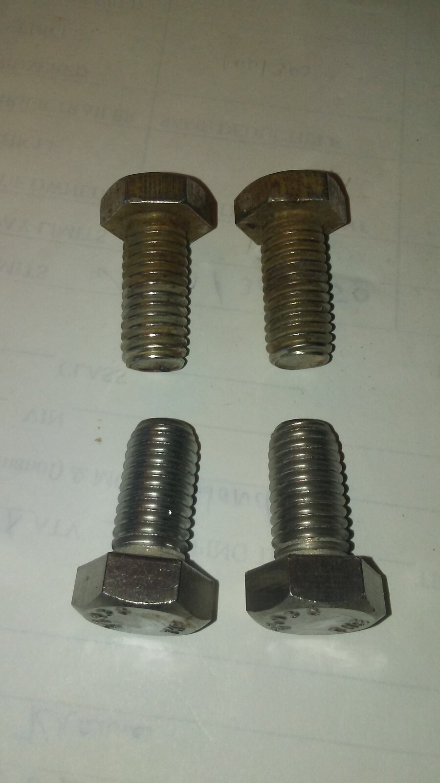 Hex Head Bolt 3/8"- 16 x 1" Long "4 Bolts" Stainless Steel A2-70 Lot of ...