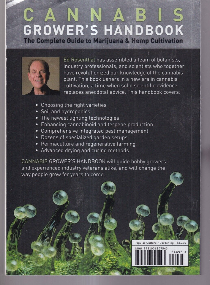 CANNABIS GROWER'S HANDBOOK: A COMPLETE GUIDE By Ed Rosenthal (2021M TPB ...
