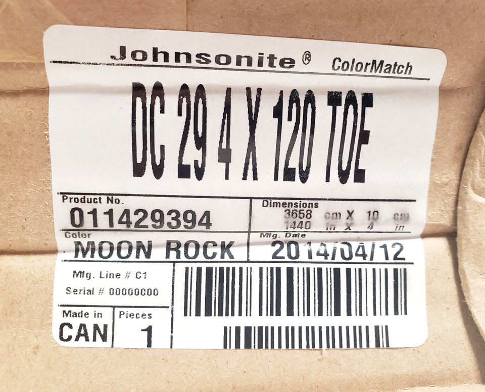 Johnsonite Duracove Rubber Wall Base #29 - Moon Rock, 4"x120', 1/8 ...