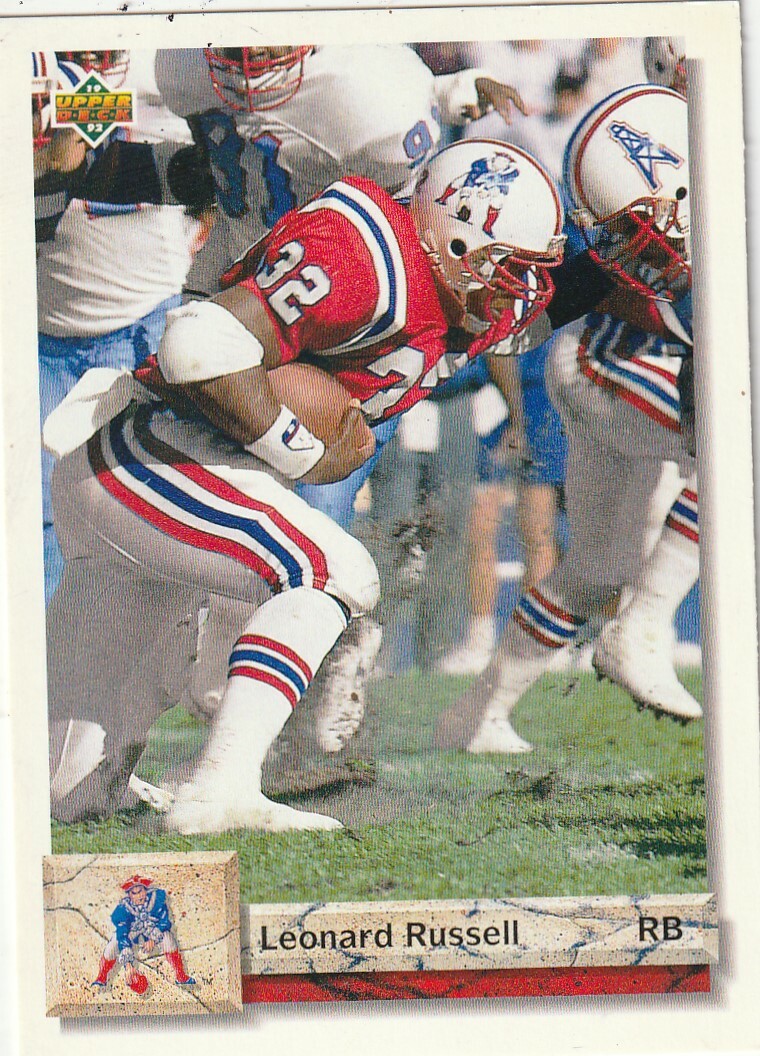 FREE SHIPPING-MINT-1992 Upper Deck Leonard Russell #245 PATRIOTS PLUS ...