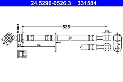 ATE Brake Hose For SUZUKI Grand Vitara II 51540-65J00 | eBay