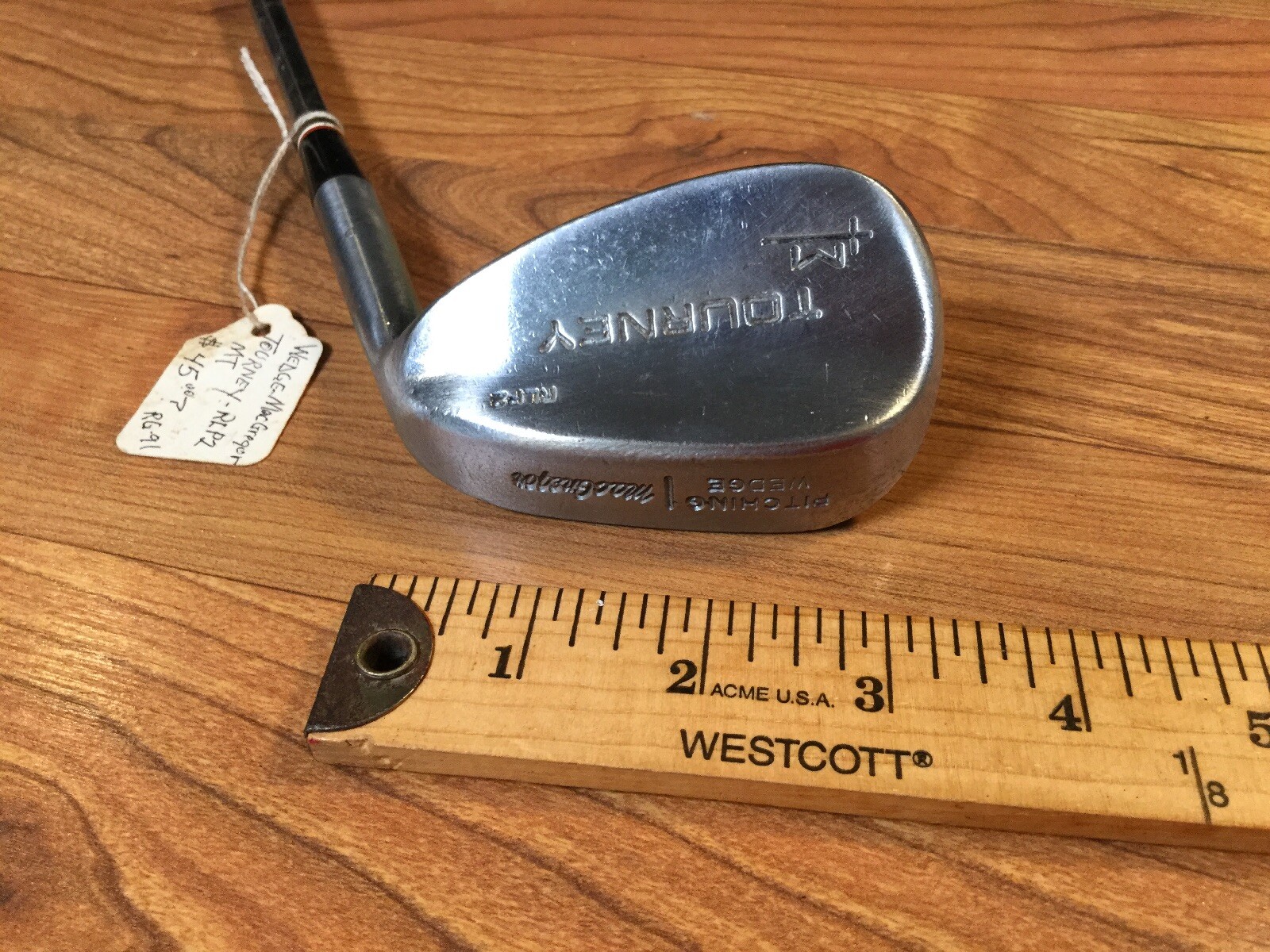 MacGregor Tourney RLP2 Pitching Wedge RH 33.5” Stepped Shaft Golf Pride ...