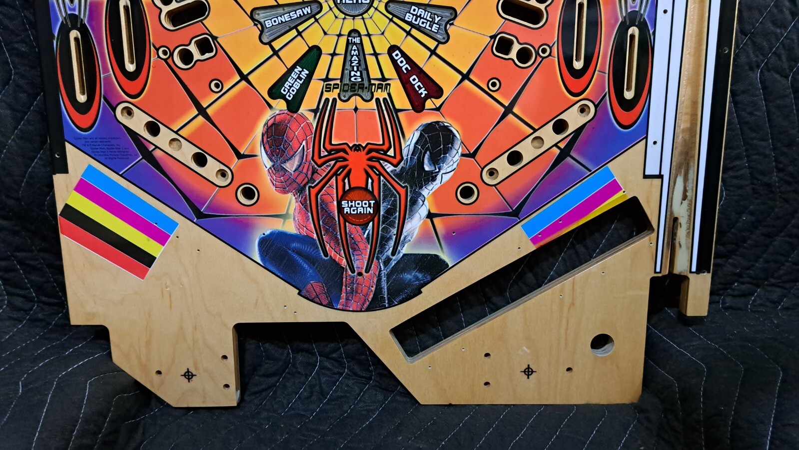 Spiderman Pinball Machine Playfield Stern Pinball -Original New Old ...