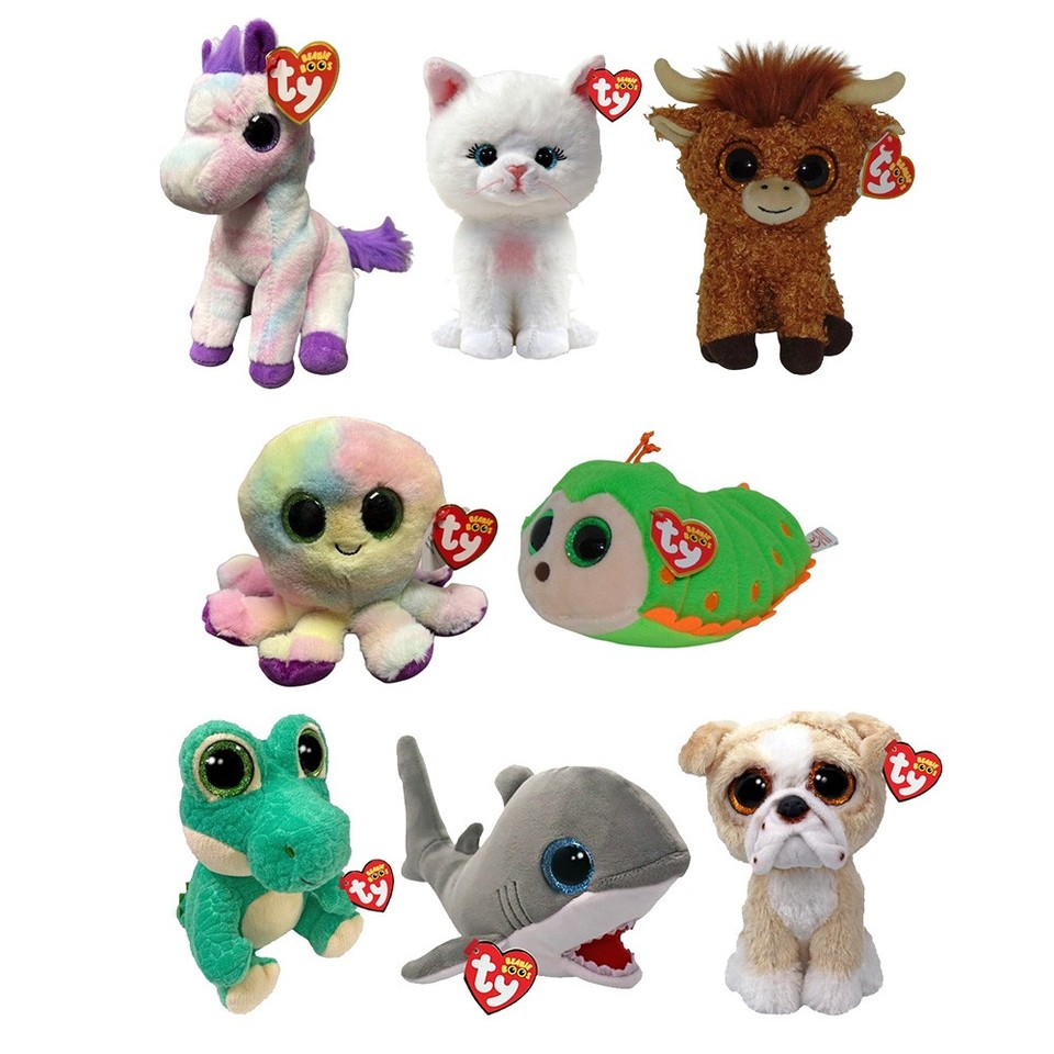 TY Beanie Boos - SET of 8 Spring 2025 Releases (6 inch) (Pilar, Ernie ...