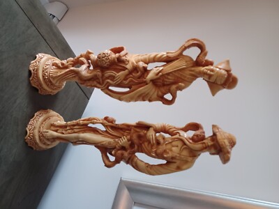 ancient chinese statue, 20 feet tall, medium wood tone, beige | eBay