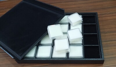 Gem Stone Diamond Display Storage tray lid and top 20 transparent box ...