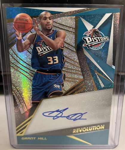GRANT HILL 2019-20 PANINI REVOLUTION on card AUTOGRAPH AUTO DETROIT ...