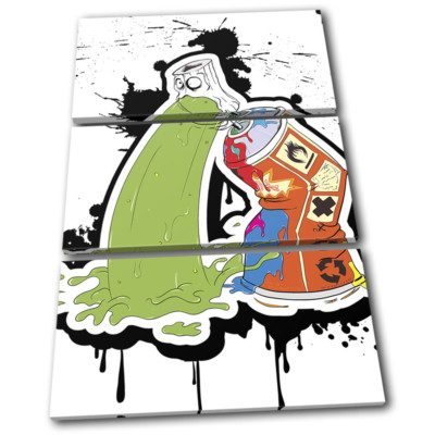 Spray Paint Can Vomit Street Art Graffiti TREBLE CANVAS WALL ART ...