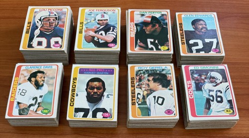 MASSIVE LOT OF 525 - TOPPS 1978 NFL MID GRADE FOOTBALL CARDS -SEMI ...