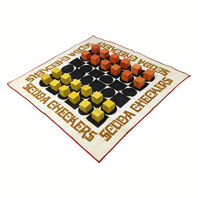 c1970 Bob Van Allen Pop Art SCUDA CHECKERS, Silkscreen Board & Bag ...