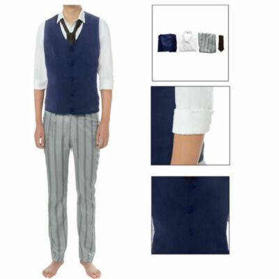 BEASTARS Legoshi Cosplay Costume Man JK School Uniform Navy Vest Suit ...