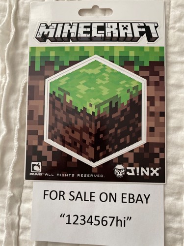NEW JINX Minecraft Logo Sticker Decal 2 pc set 1 sheet Official ...