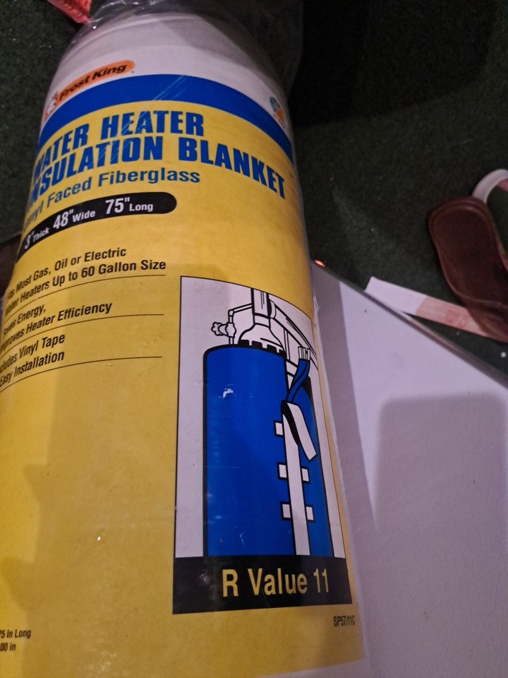 Frost King-Efficient Water Heater Insulation Blanket - 3" Thick x 48" x ...