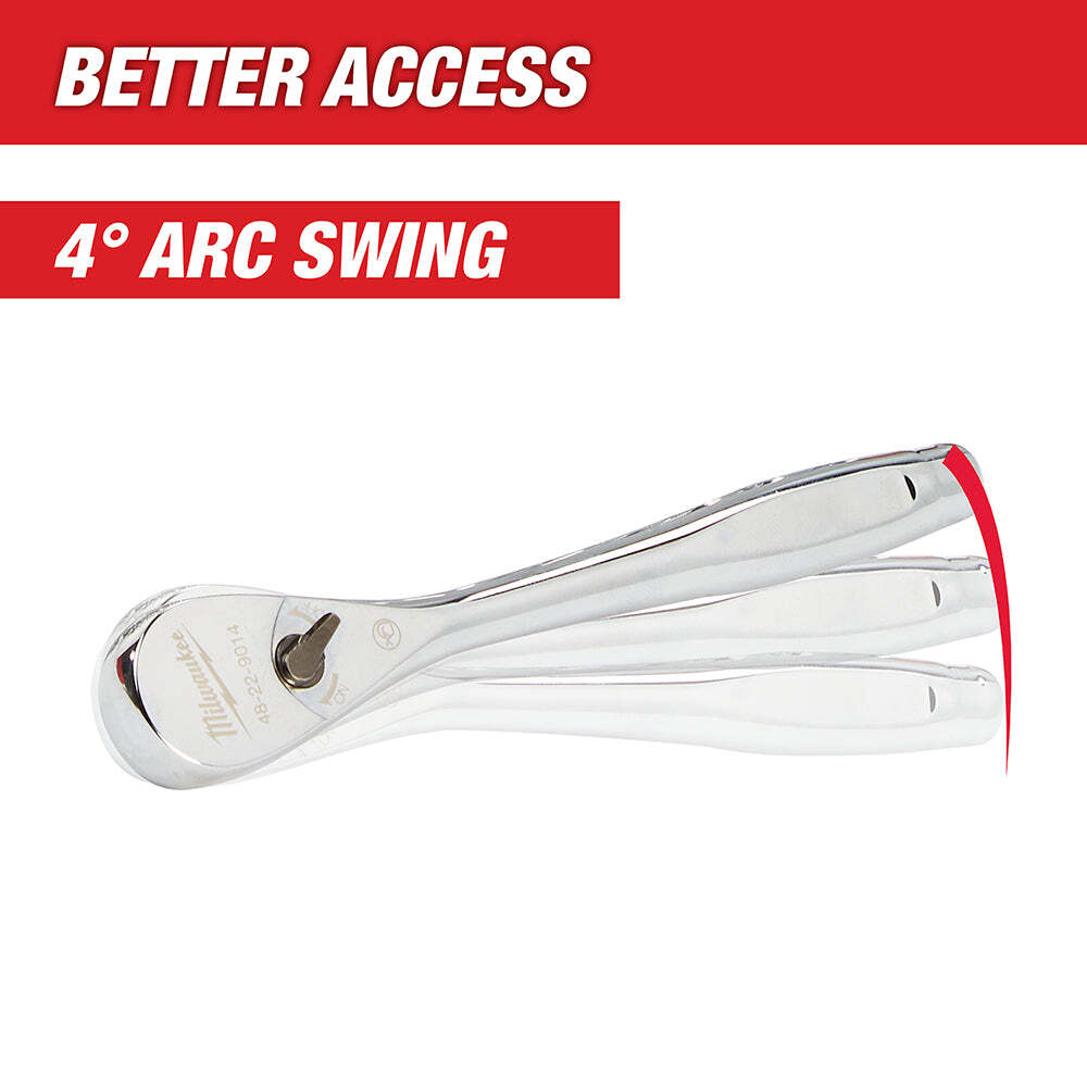 Milwaukee 48-22-9038 3/8-Inch Drive 90-Tooth Durable Steel Wrench Ready ...