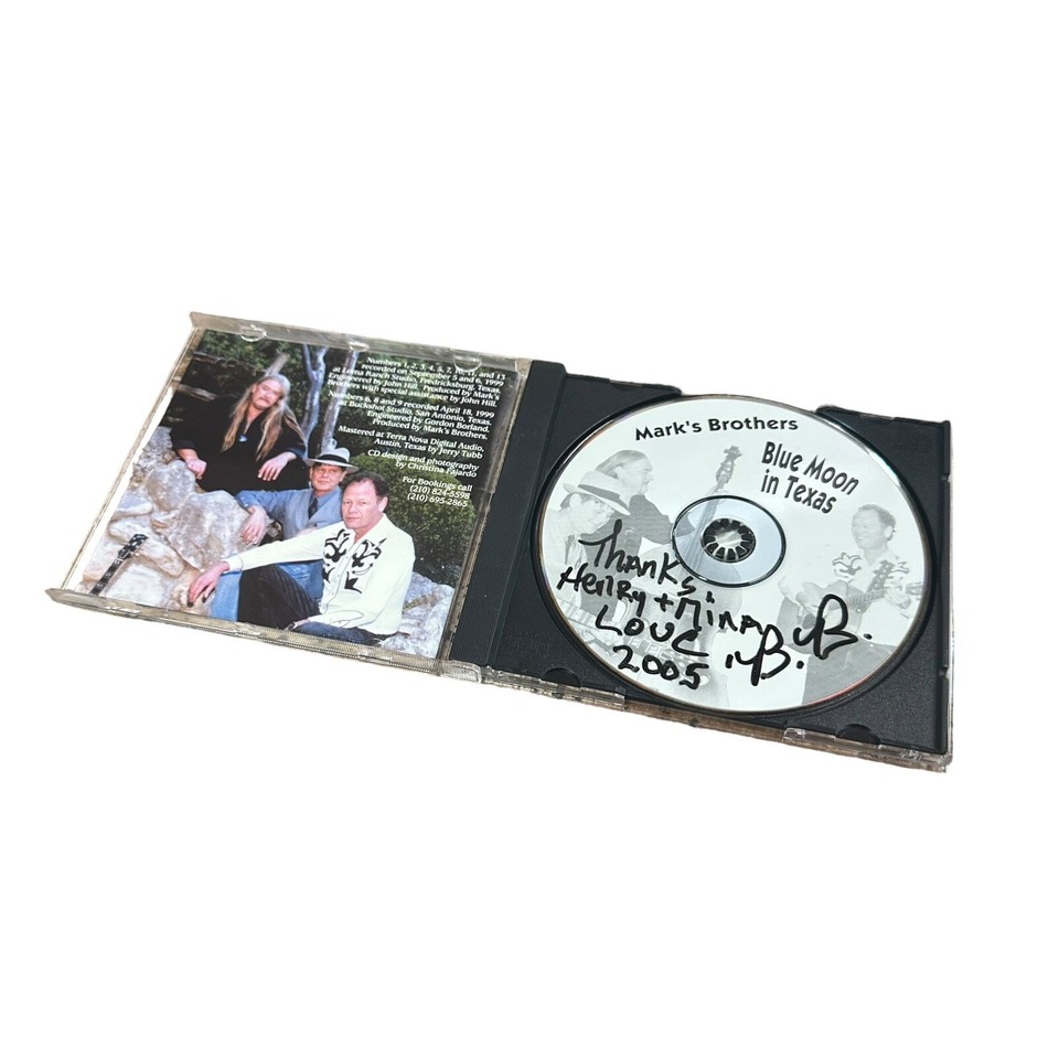 Autographed Blue Moon in Texas Marks Brothers Audio CD 1999 Freight ...