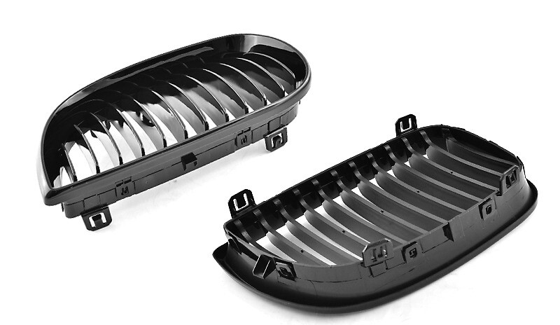 Gloss Black 1M Style Bumper Kidney Grille Grill for BMW E87 E81 Hatch ...