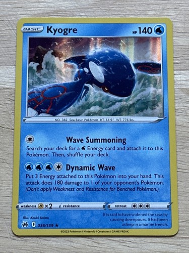 Kyogre - 036/159 - Holo Rare - Crown Zenith - NM/M - Pokemon Card | eBay