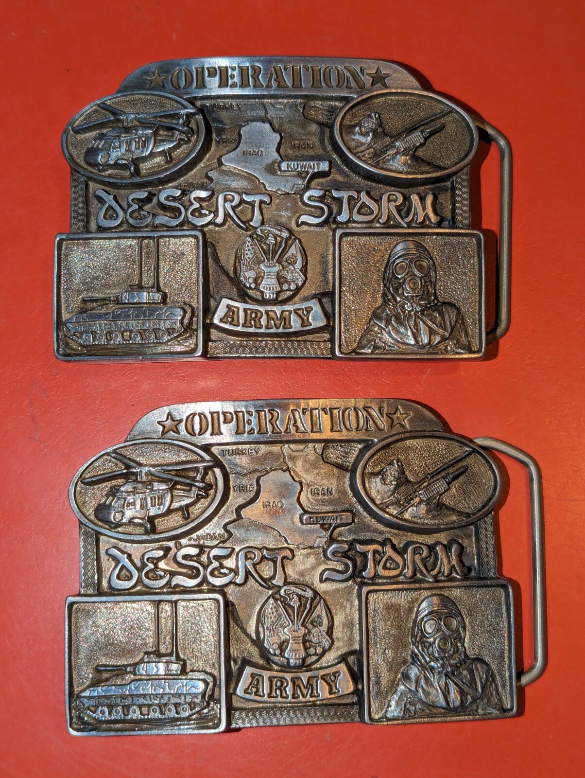 2 Operation Desert Storm US Army Belt Buckles C-1991 … - Gem