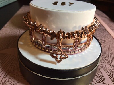 Bomb Party Getaway Glam Stack Bracelets Rose Gold Plate 2024 NIB | eBay