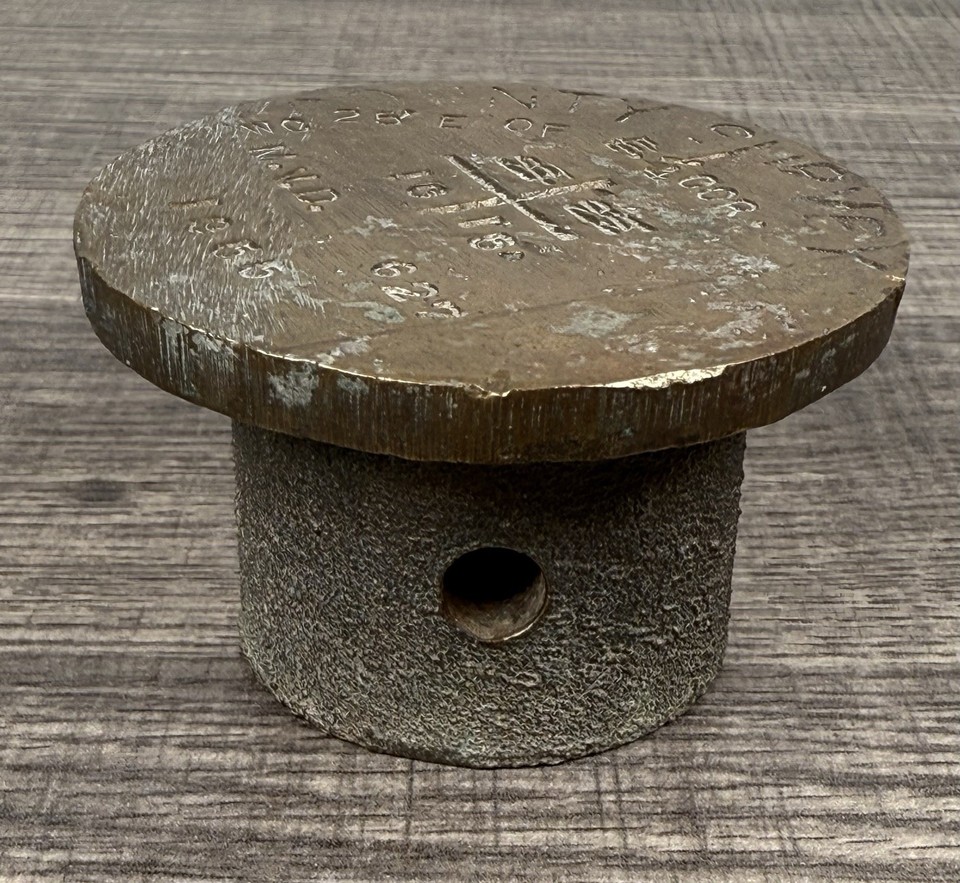 1955 Brass Survey Marker Benchmark Cap MVD 627 County Survey | eBay