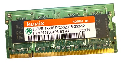 Hynix 256MB Laptop / Notebook Memory (HYMP532S64P6-E3) - DDR2-400MHz ...