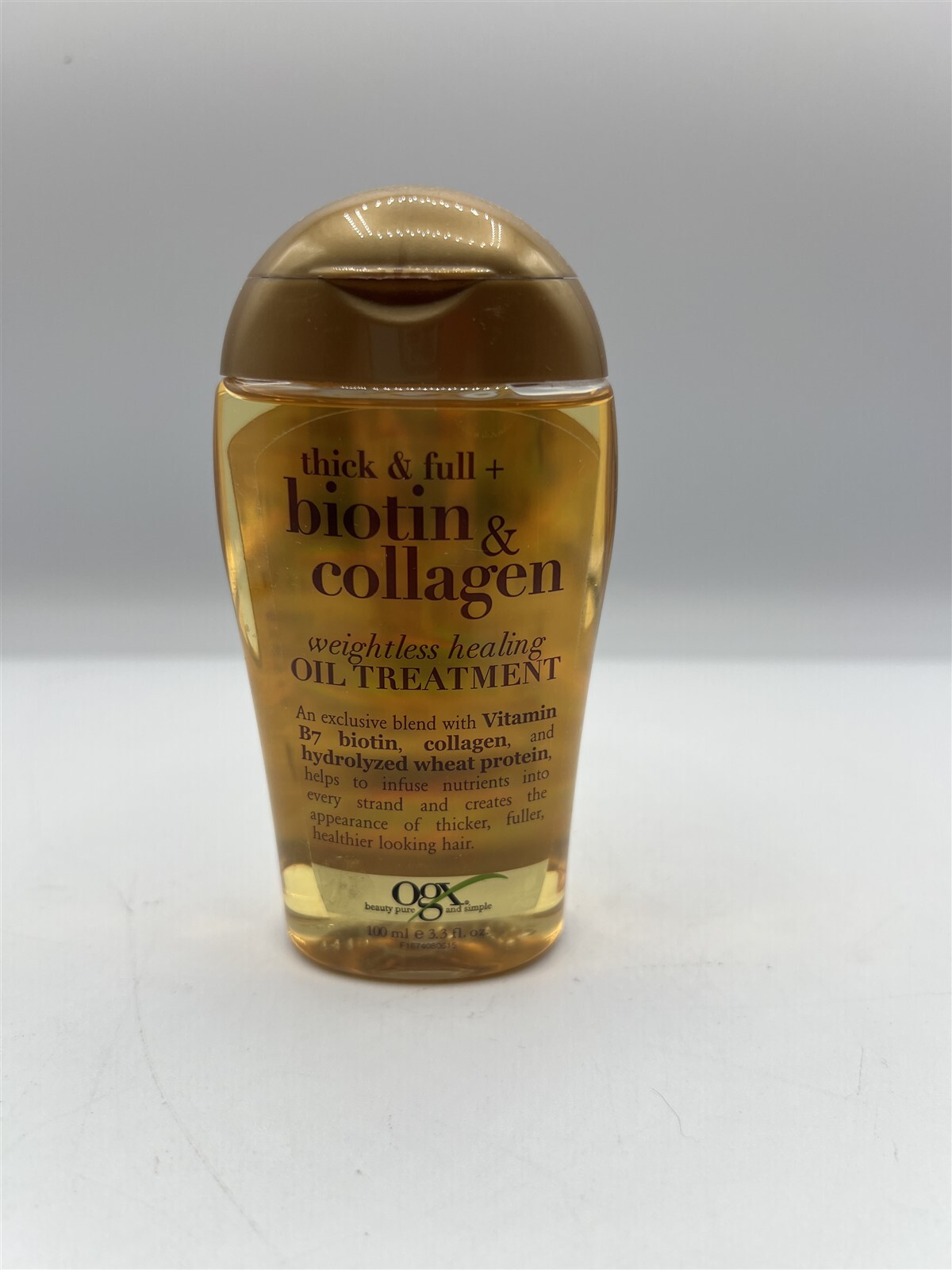 OGX THICK & FULL BIOTIN & COLLAGEN WEIGHTLESS HEALING OIL TREATMENT 3.3 ...