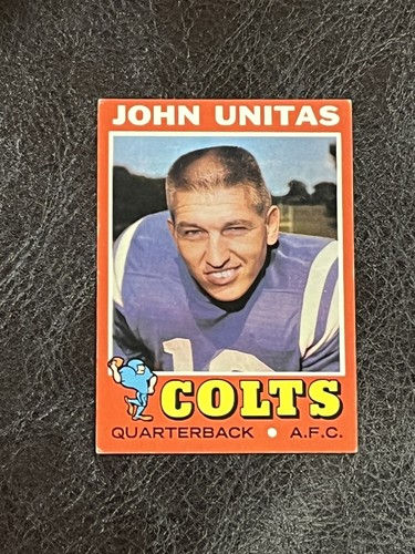 1971 Topps John Johnny Unitas #1 EX-NM ST HOF Baltimore Colts Legend ...