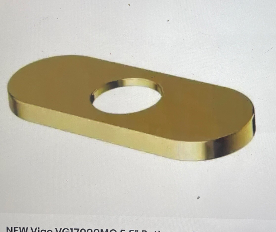 Vigo VG17000MG 5.5" Bathroom Faucet Escutcheon Plate Matte Brushed Gold ...