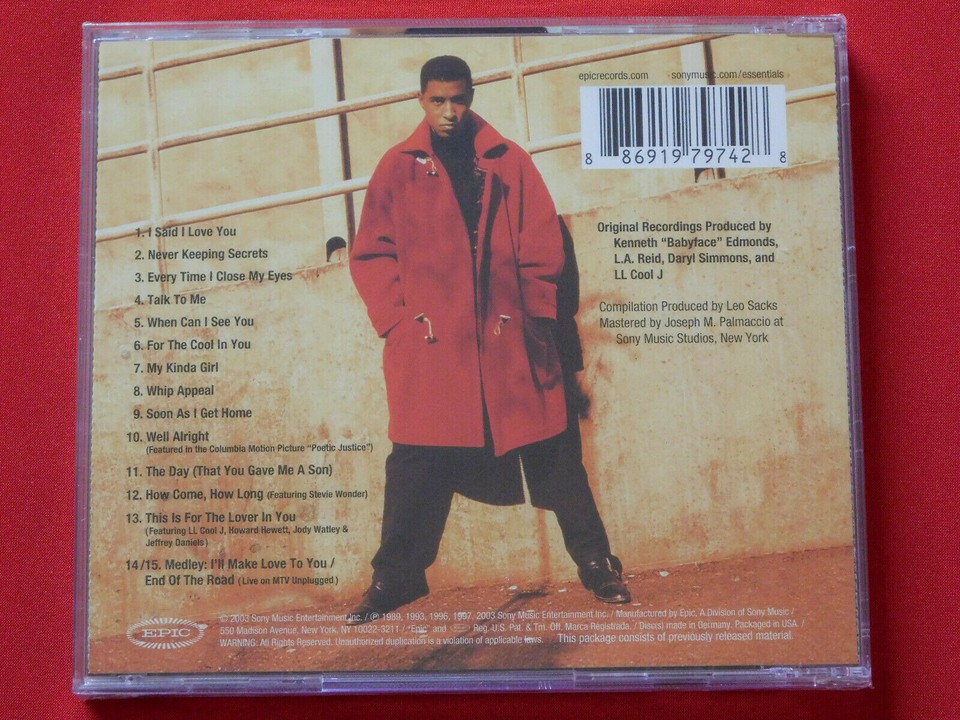 Babyface The Essential Babyface CD When Can I See You Talk to Me New ...